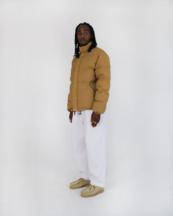 Crescent Down Works Down Sweater | Tan & Rust